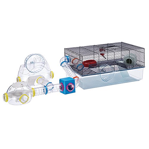 Favola Large Hamster Cage Includes Free Water Bottle, Exercise Wheel, Food Dish & Hamster Hide-Out Measures 23.6L x 14.4W x 11.8H-Inches & Includes 1-Year Manufacturer's Warranty