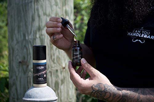 Can You Handlebar Beard Oil for Men, Natural Beard Care Conditioner Moisturizer Softener Grooming Product, Fragrance-Free Unscented, 1oz Dropper Bottle
