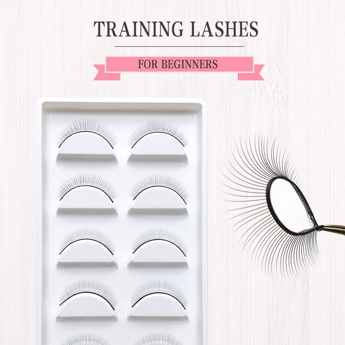 35 Pairs Practice Lashes for Lash Extensions Self Adhesive Practice Eyelash Strips Mimic Natural Eyelash for Eyelash Extensions Beginner by Beauty Star