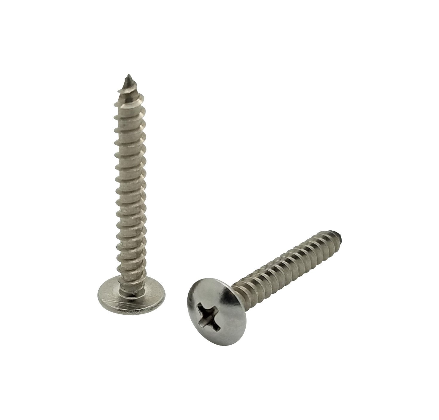 SNUG Fasteners (SNG95) 100 Qty #8 x 1-1/4" Truss 304 Stainless Phillips Head Wood Screws, Count