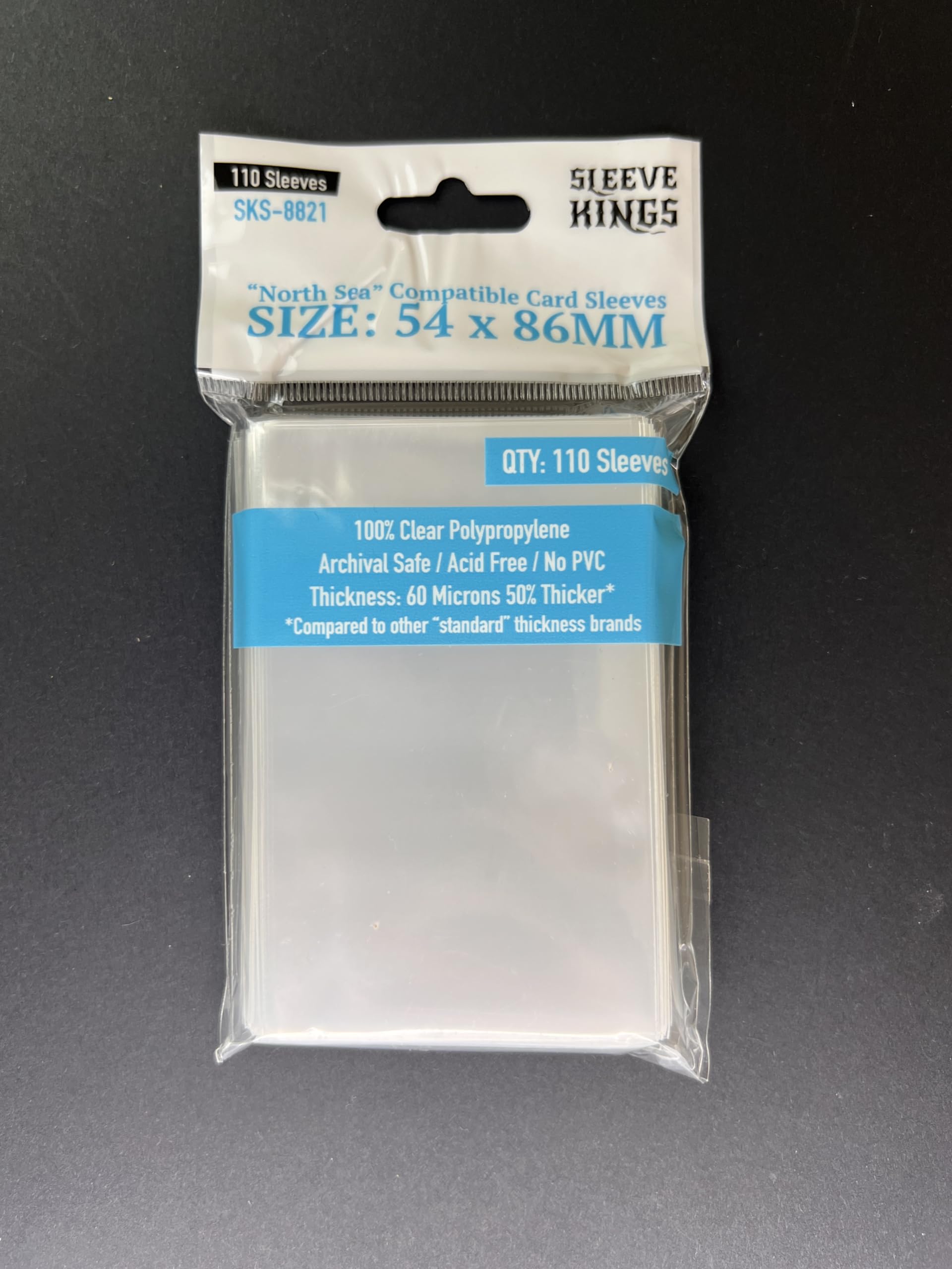 Sleeve Kings North Sea Compatible Sleeves 54 X 86 mm (4x110 Pack, 440 Sleeves)