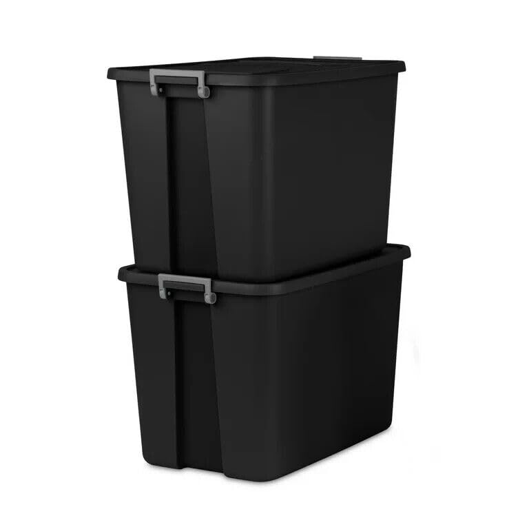 32 Gallon Plastic Storage Containers Box Stackable Tote Bin Lid Organizer