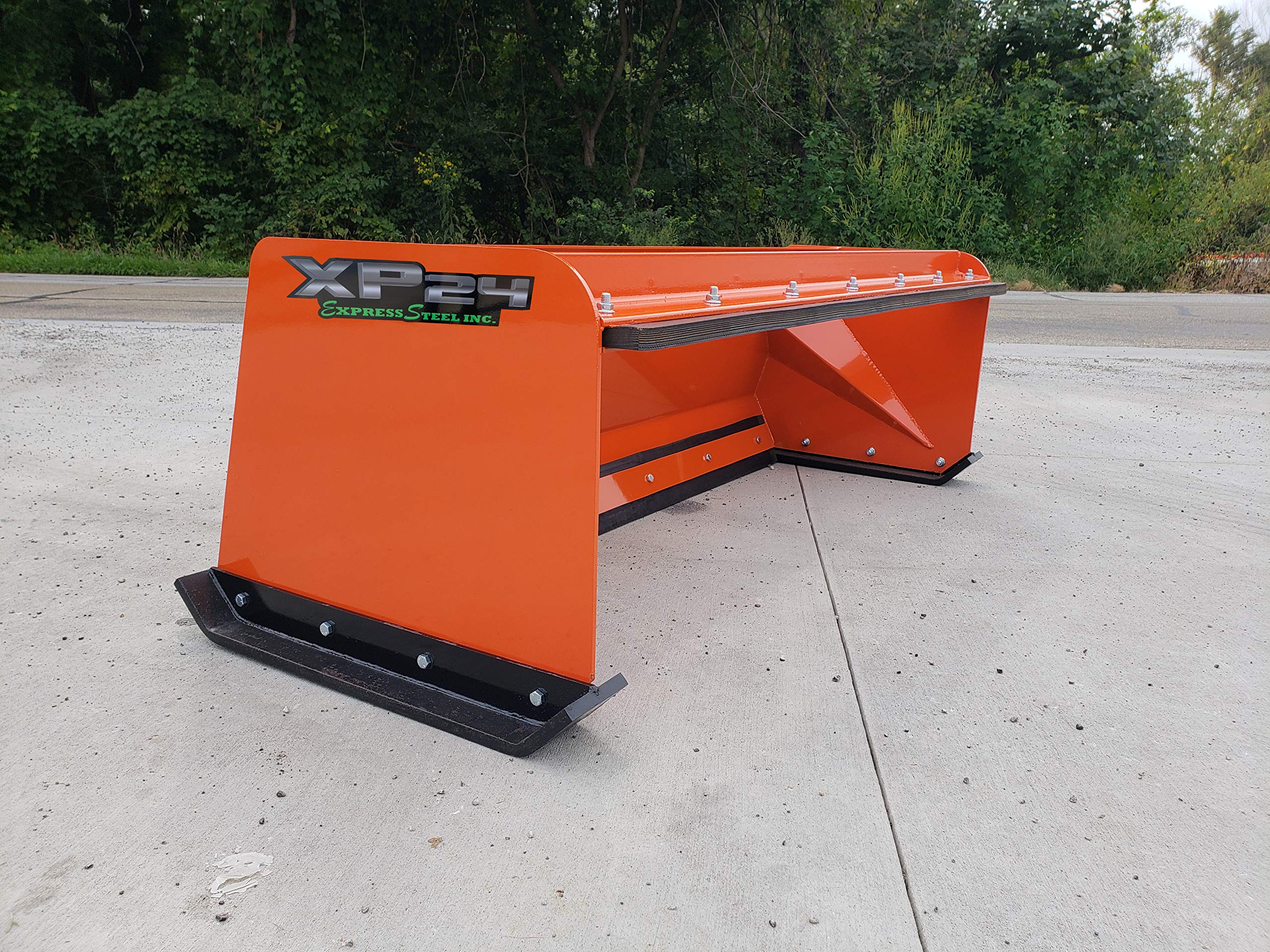 6' XP24 Pullback Skid Steer Snow Pusher Kubota Orange
