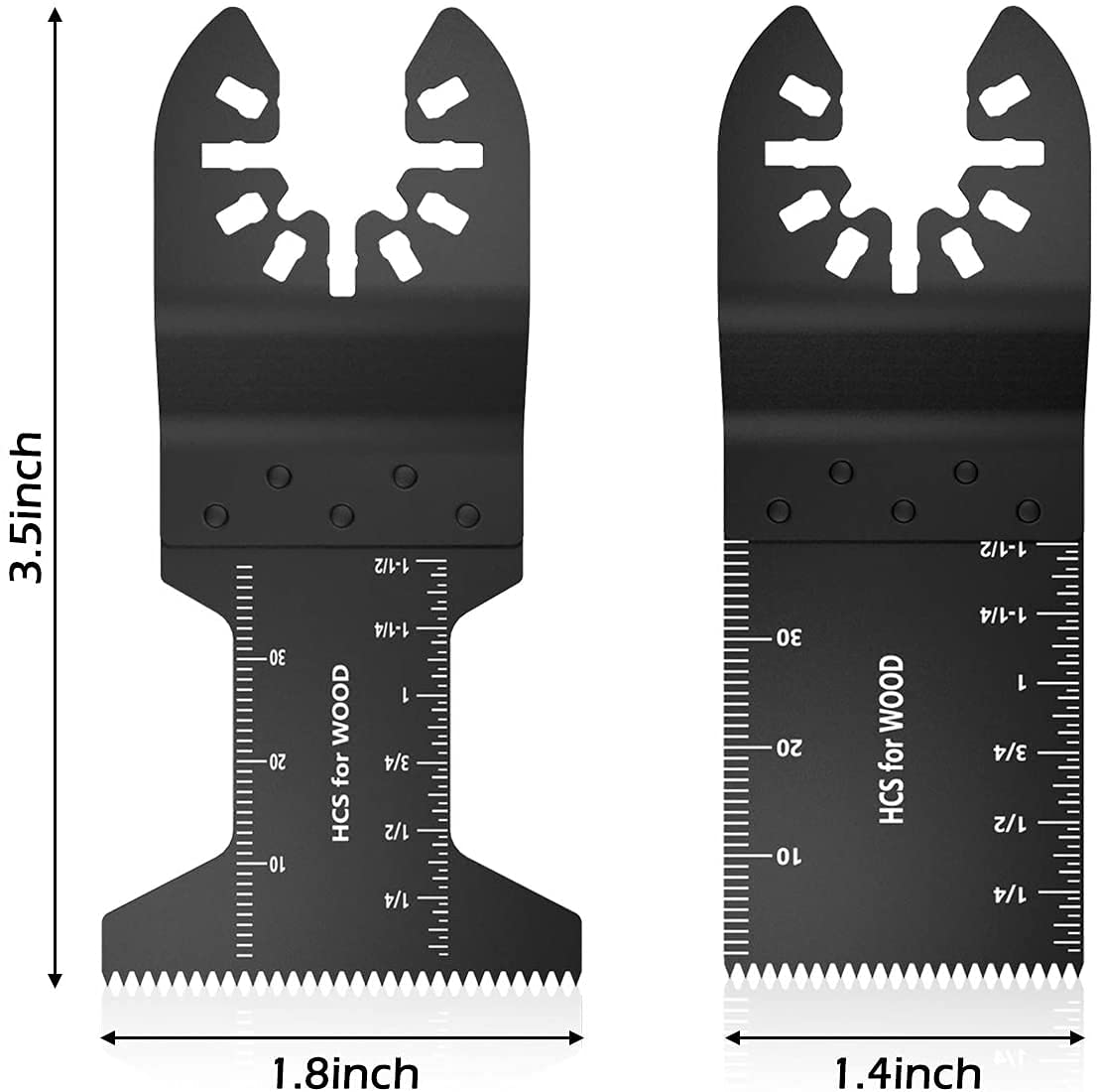 50 Pack Wood/Bi-Metal Professional Universal Quick Release Oscillating Saw Blades, High Precision Multi Tool Blades for Fein Multimaster, Porter Rockwell Cable, Black & Decker, Bosch Craftsman