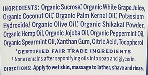 Dr. Bronner's Certified Organic Body Care Spearmint Peppermint Shaving Gels 7 fl. oz. (a)