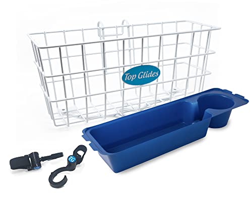 Bundle: Premium Clip-on Walker Basket with Free Carry-All Hooks ($12 Value)