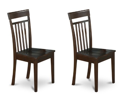 East West Furniture PFCA9-CAP-W 9 Pc Dining room set Table with Leaf and 8 Dinette Chairs, 9 Pieces