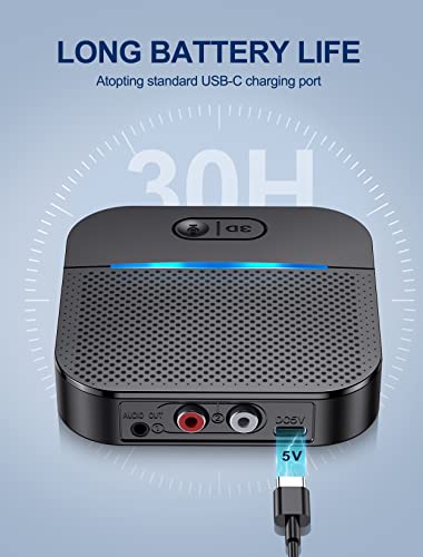 COMSOON Bluetooth Receiver for Car/Home Stereo/Speakers, 3D Surround Sound Bluetooth Car Stereo Digital Media Receivers for Music Streaming/Hands-Free Calling + 3.5mm AUX/RCA Cable