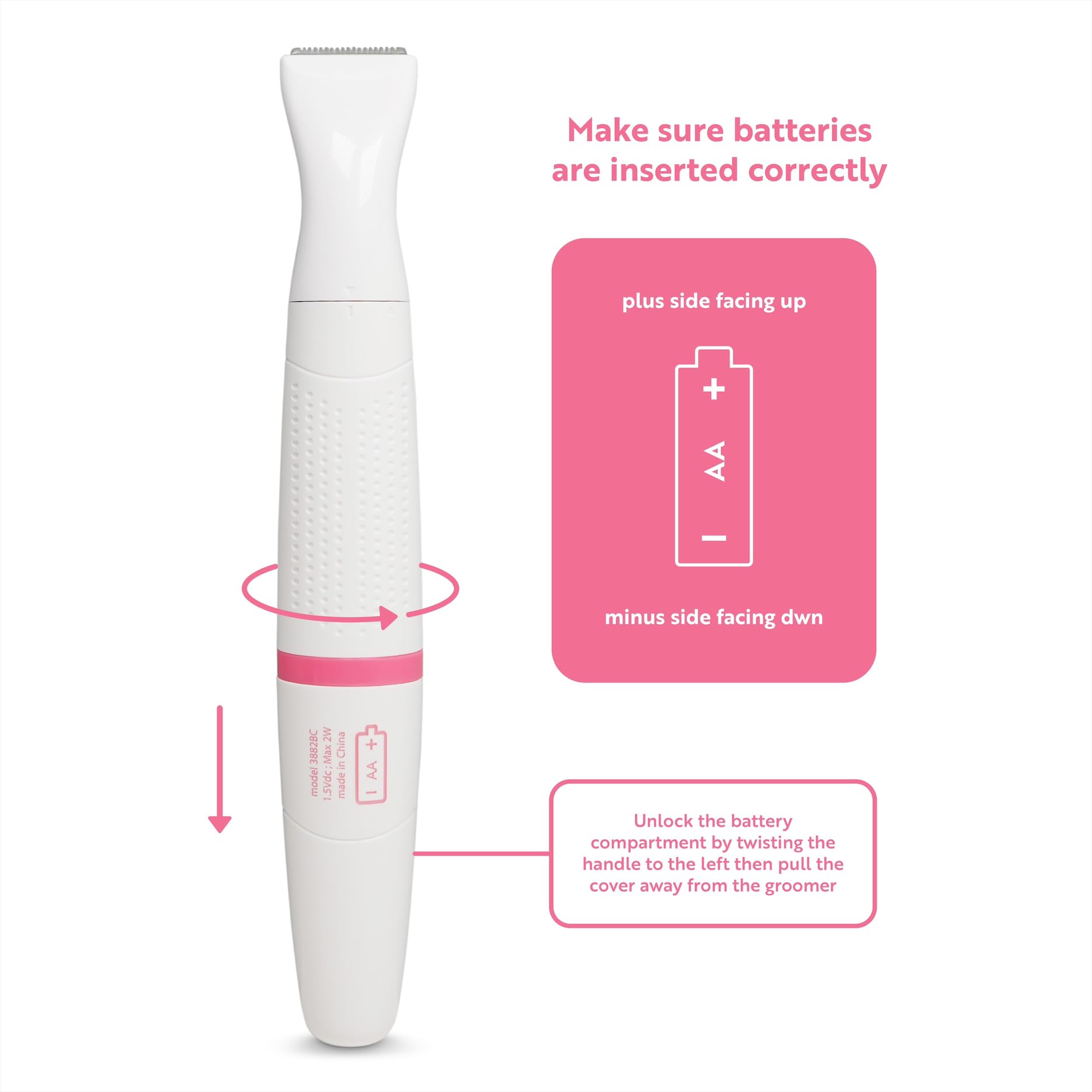Clio PALMPERFECT Pro Series Bikini Trimmer for Women - Includes Foil Shaver and Exfoliating Brush Head - Cordless Hair Removal Electric Razor