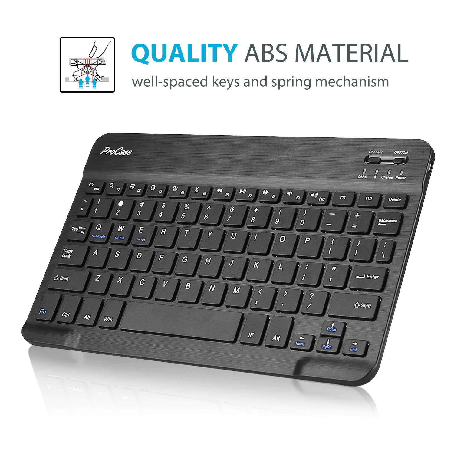 ProCase Galaxy Tab S8 / Tab S7 11 inch Keyboard Case SM-X700 X706 SM-T870 T875 T878, Slim Lightweight Protective Cover with Magnetically Detachable Wireless Keyboard -Black