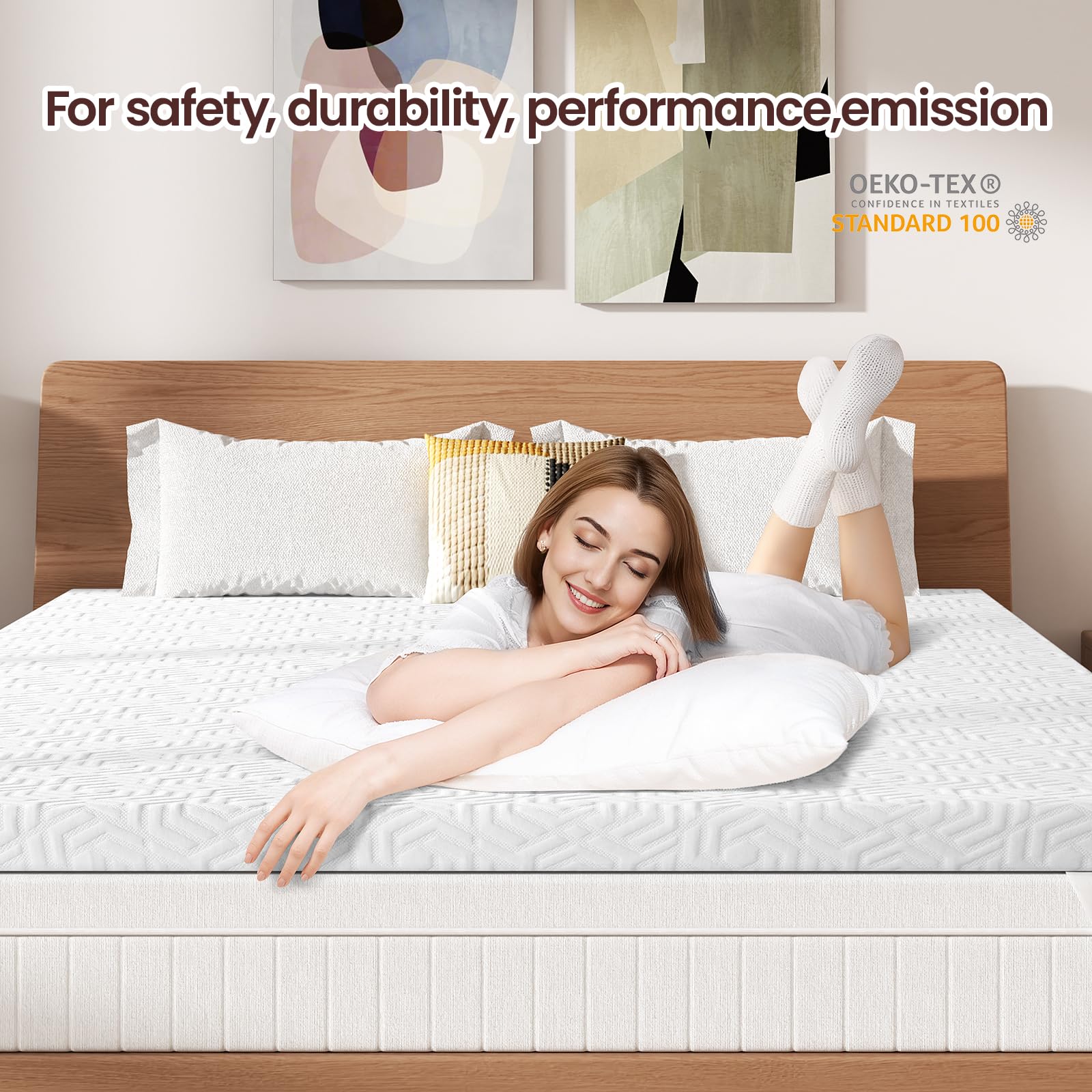 UniPon 3 Inch Gel Memory Foam Mattress Topper Twin, Medium Firm Foam Mattress Topper, Plush Foam Bed Topper for Pressure Relief, Removable Cover, CertiPUR-US Certified
