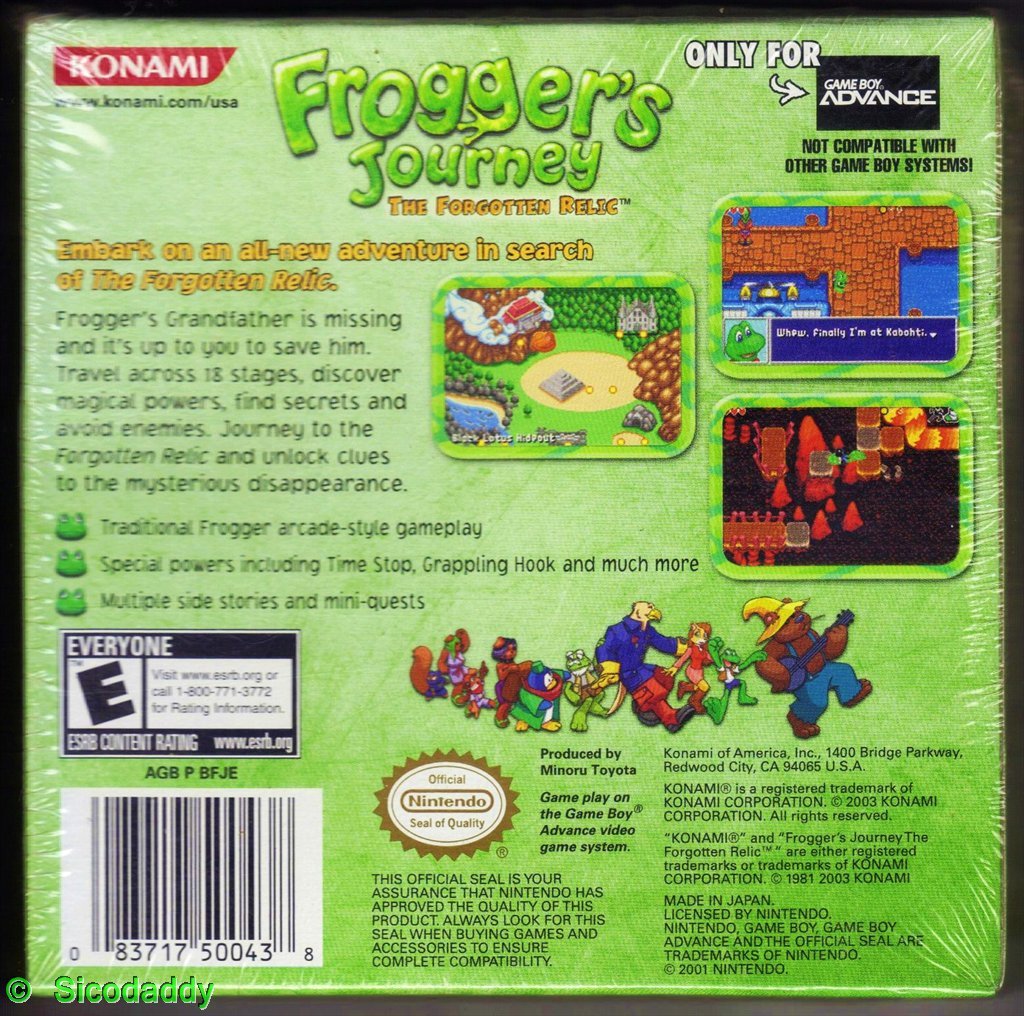 Frogger''s Journey: The Forgotten Relic - Game Boy Advance