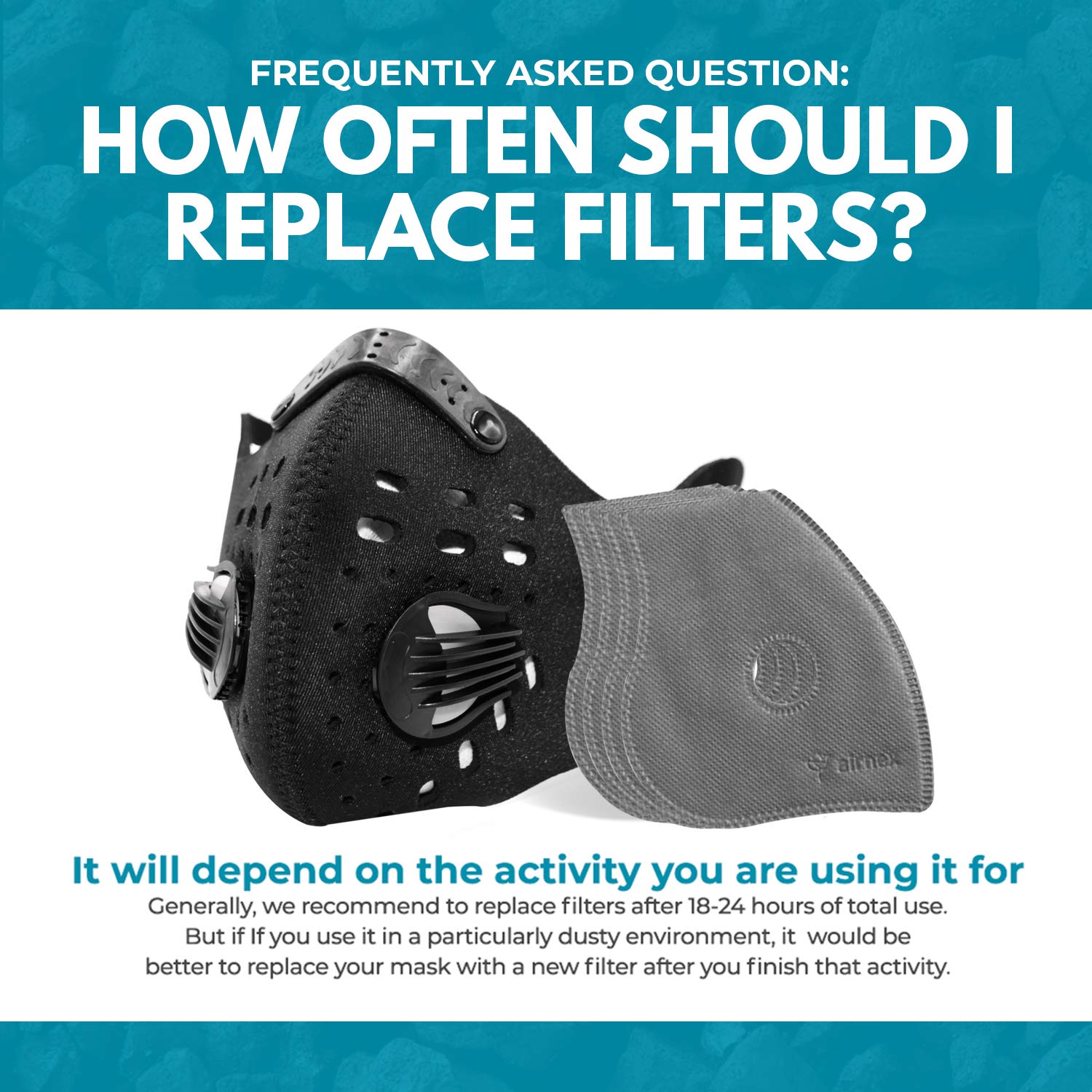 AIRNEX Set of 10 Activated Carbon PM2.5 Filters and 4 Exhaust Valves Replacement fit Most Dust and Pollution Masks in The Market