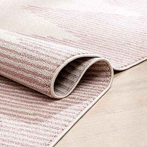 Well Woven Zella Blush Tribal Diamond Medallion Area Rug (5'3" x 7'3")