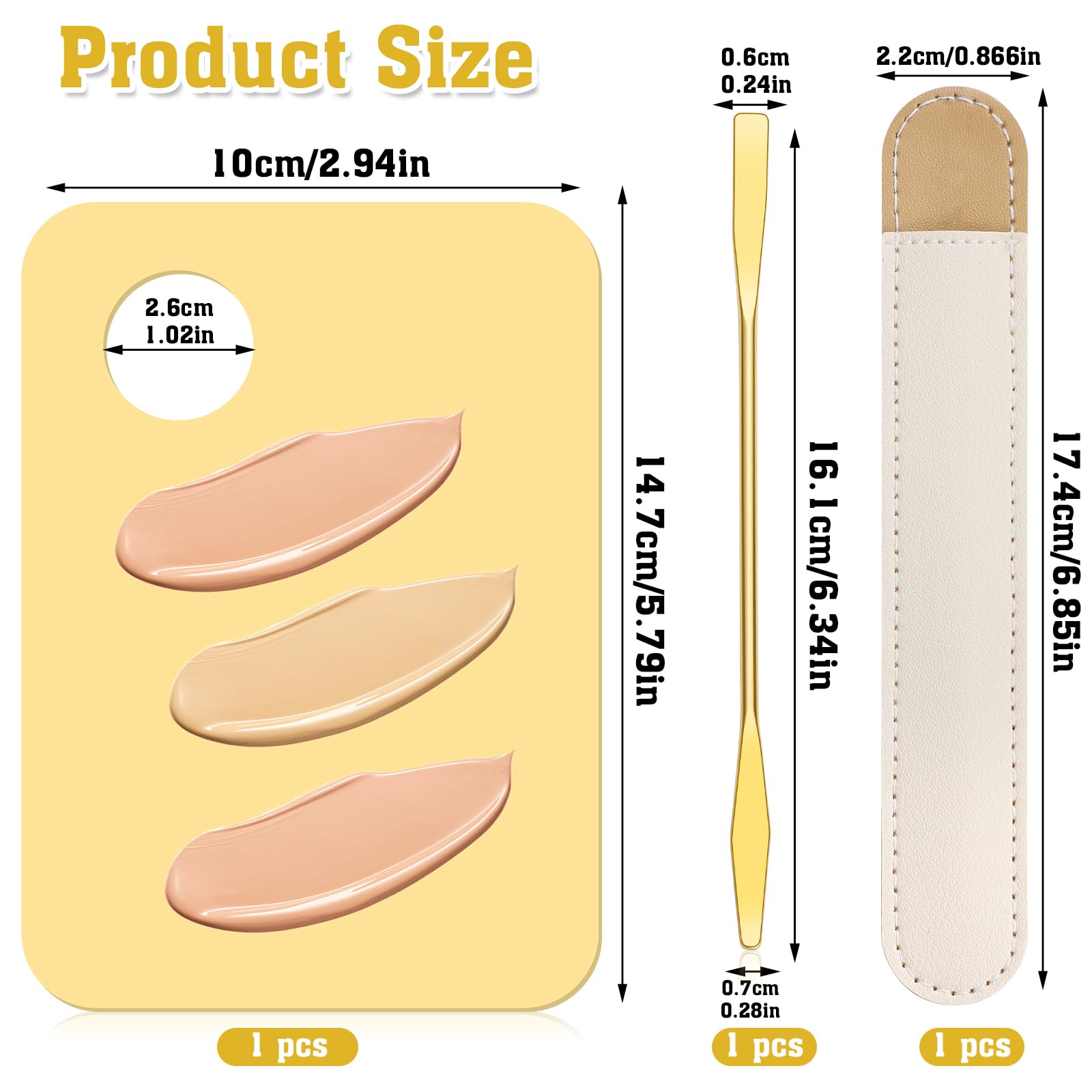 6 in 2 Sets Makeup Mixing Palette, Rainbow Acrylic Cosmetic Palette with Korean Makeup Spatula Tool for Mixing Foundation Eye Shadow Lipsticks Nail Art