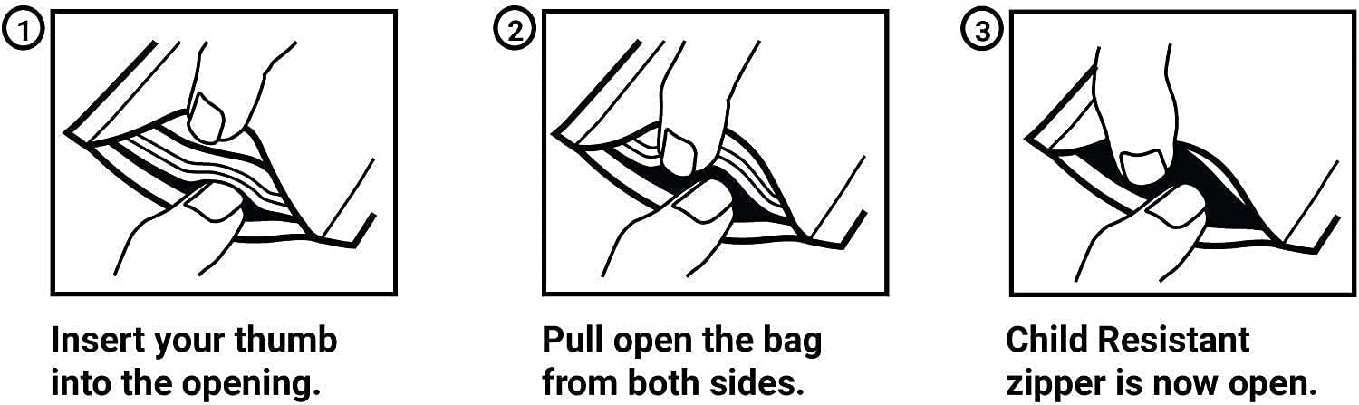 50 Pieces Matte Black 12"x9"x4" Ziplock Pouch ASTM-D3475 Standard Child Resistant Exit Bags