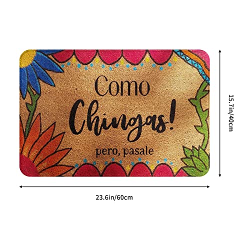 Bathroom Doormat Como Chingas! Pero pasale - Funny Spanish Doormat,Doormat Kitchen Door Mat Bedroom Carpet Porch Rugs 16 * 24in
