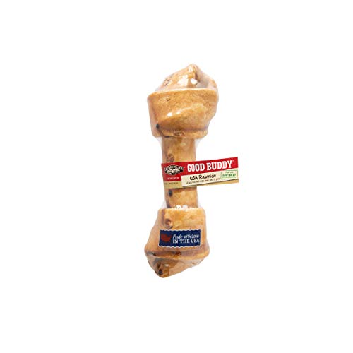 Castor & Pollux Good Buddy Made in USA Natural Chicken Flavor Rawhide Dog Bone Treats 8-9 (Pack of 1)