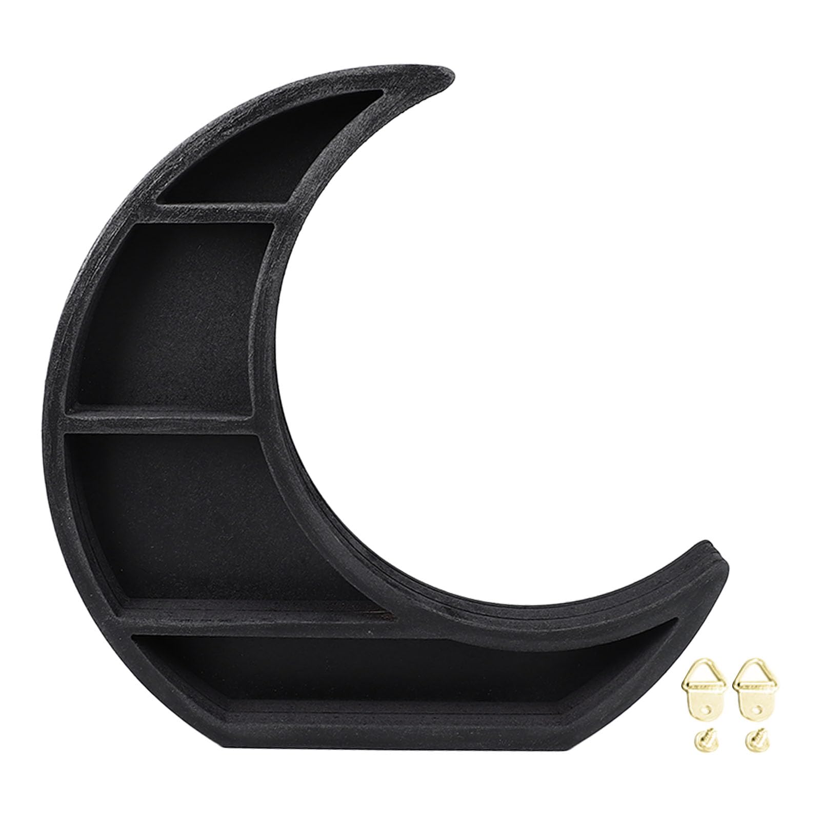 Aladeno Moon Wood Shelf Display Shelf Moon Decorative Shelf Wall Decoration Modern Style Decorative Multi Layers Moon Shelf Decor for Home Living Room