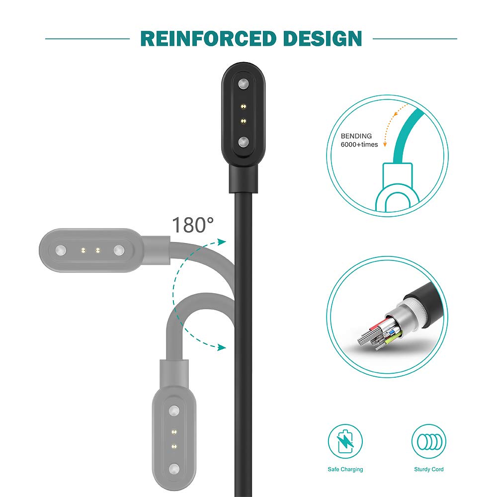 TUSITA Charger Compatible with Snapchat Spectacles 2 - USB Magnetic Charging Cable 5ft 150cm - HD Video Camera Sunglasses Accessories