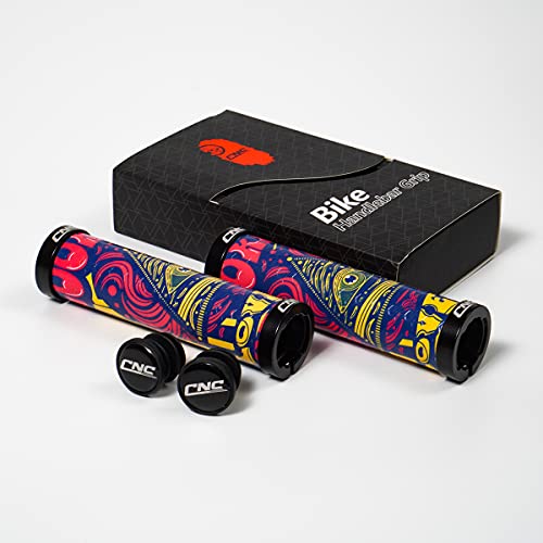 CNC Bike Handlebar Grips,MTB Silicone Grips, Gel Grips for Mountain Bike/BMX/Bicycle.