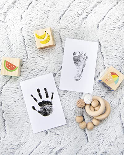 Little Pear Clean-Touch Babyprint Ink Pad, No Touch Ink Pad for Baby, Handprint or Footprint Keepsake, Black Ink