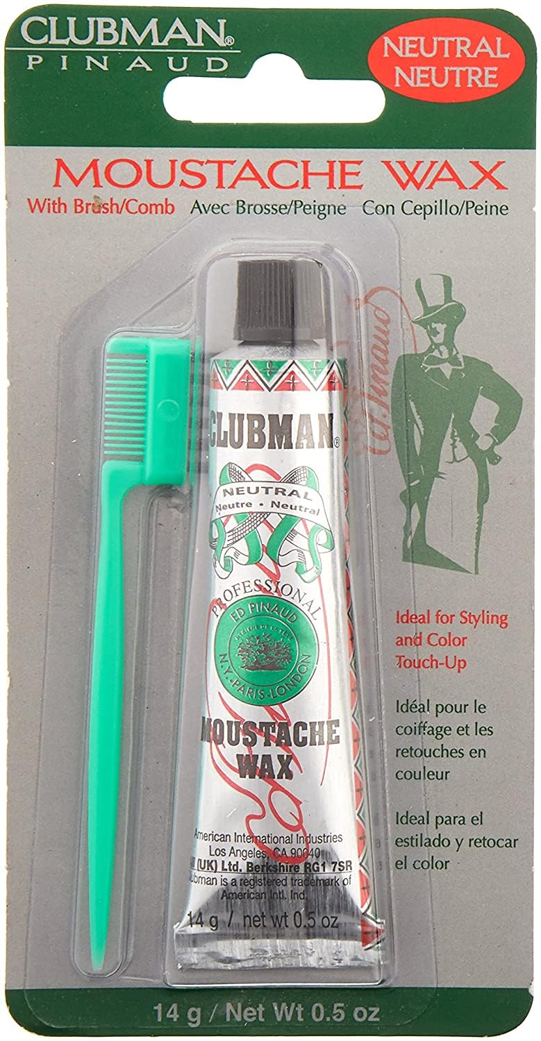Clubman Moustache Wax 0.50 oz (Pack of 6)