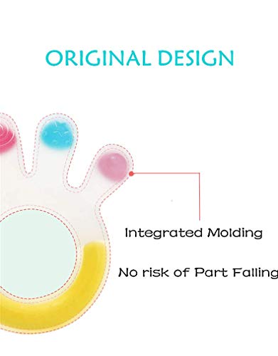 haakaa Palm Teether - Super Soft Silicone Baby Soothing Teether Pacifier, Teething Toys for 3M+ Babies, 0-6, 6-12 Months, BPA Free (1 Pack) Multicolor