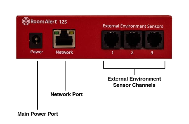 Room Alert 12S Advanced Proactive Environment Monitor β Built-in Temperature Sensor, Supports SSL/TLS, 2048-bit Encryption, SNMP v3, 12 Sensors, 24/7 Alerting & Reporting, Made in USA