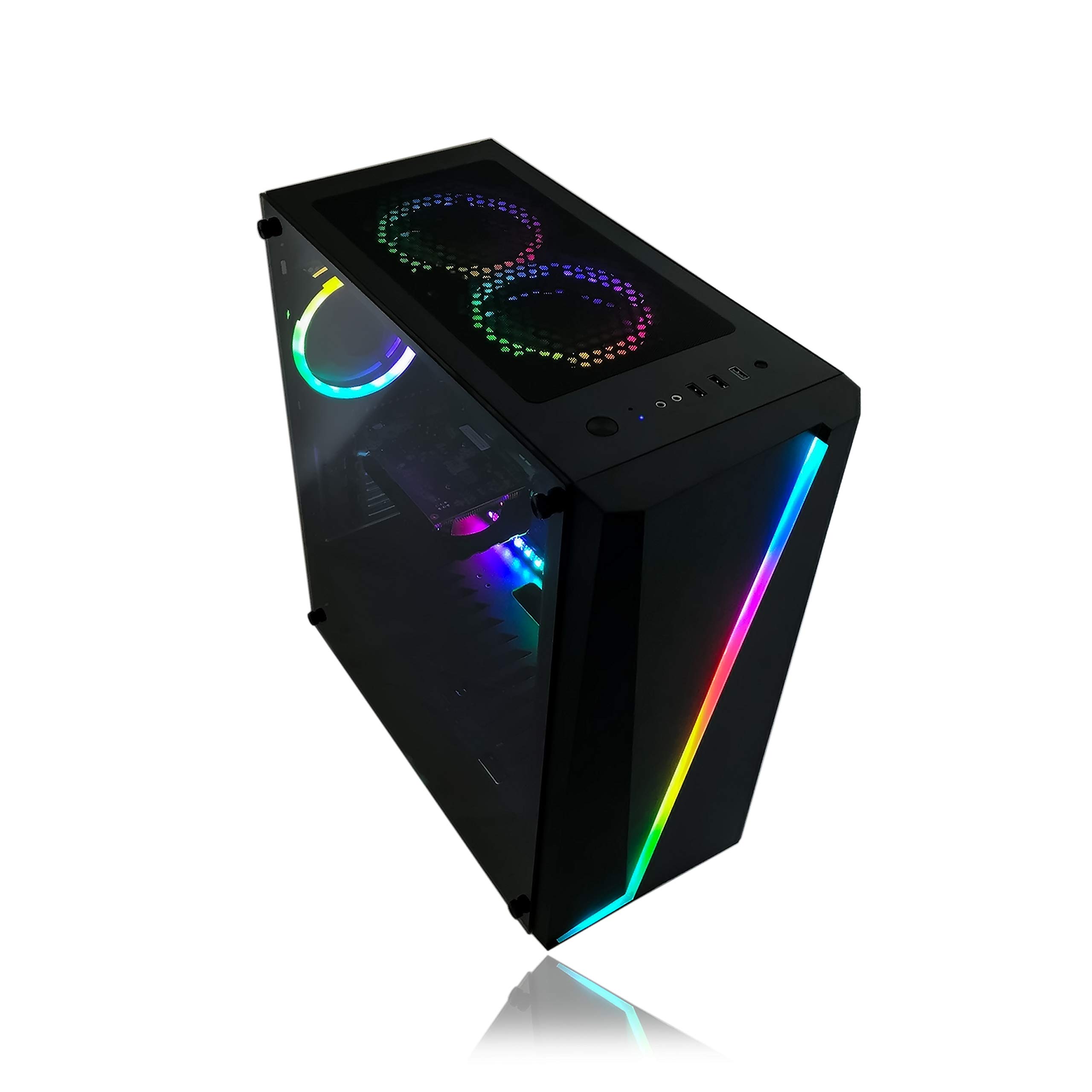Alarco Gaming PC Desktop Computer Intel i7 3.40GHz,16GB Ram,1TB Hard Drive,Windows 10 pro,WiFi Ready,Video Card GTX 750 4GB, 3 RGB Fans with Remote