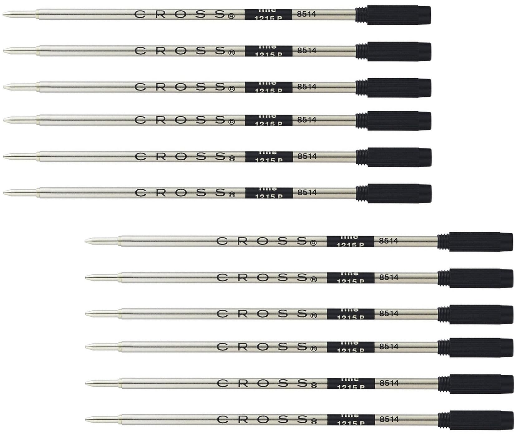 Cross Ballpoint Pen Refill 12-Pack Black Fine
