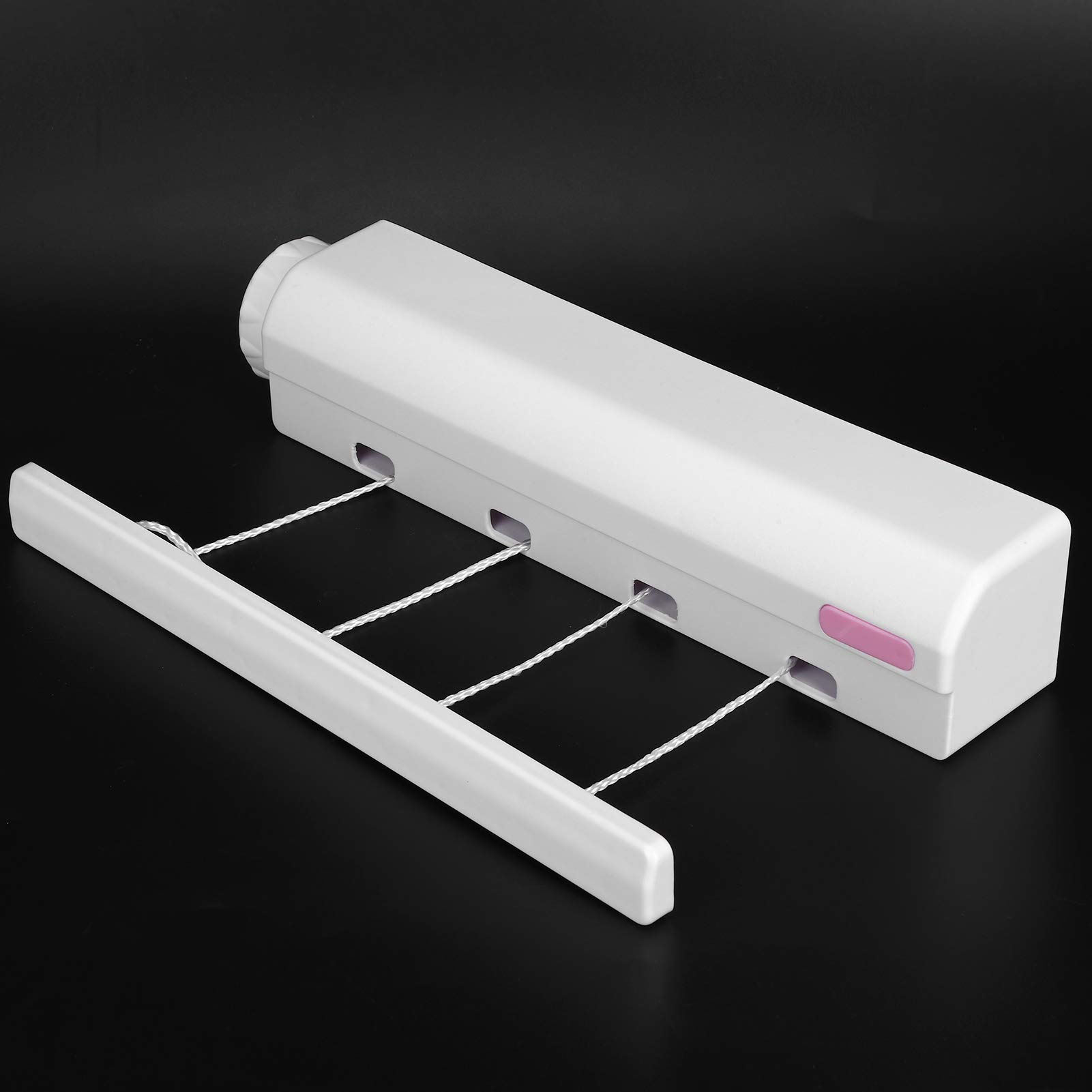 Retractable Clothesline, Indoor Outdoor Extendable Washing Line Rope Clothes Drying Rack Wall Mounted Laundry Dryer Ropes for Hotels Terraces Balconies (3.2m/10.5ft, Four Ropes)