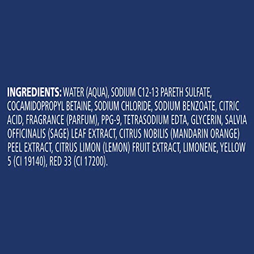 Suave Men Body Wash for Men Citrus & Sage Bodywash with Energizing, Clean Scent 15 oz