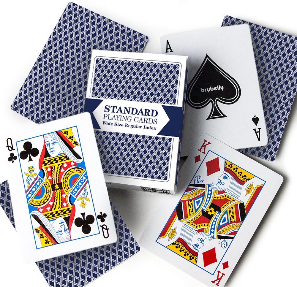 Blackjack Basics Set - Includes Blackjack Dealer Shoe + Discard Tray & 12 Decks of Plastic-Coated Playing Cards (6 Red, 6 Blue) - Casino-style Card Game Pack for Gambling Games & Family Game Night