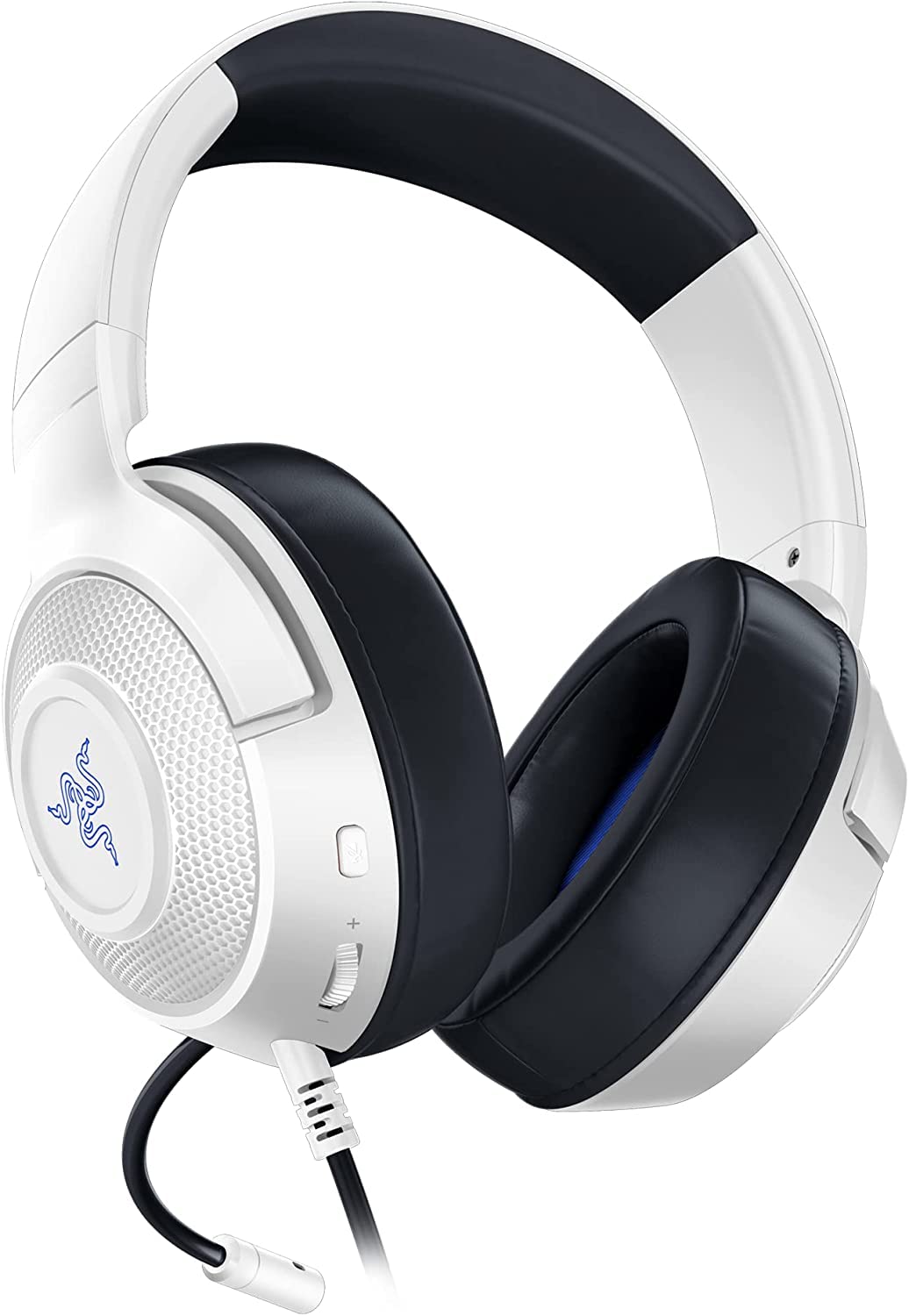 Razer Kraken X for Console - Wired Console Gaming Headset (Bendable Cardiod Microphone, Custom-Tuned 40 mm Drivers, 3.5 mm Connection, Oval Ear Cushions, Adjustable Headband) PlayStation White