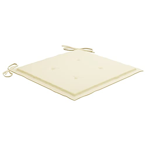 imasay Garden Chair Cushions 2 pcs Cream 15.7"x15.7"x1.2" Fabric