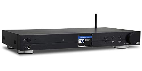 Ocean Digital WiFi Internet Component Radio Tuner (430 mm) WR10 FM/ Ethernet Bluetooth Receiver 2.4" Color Display with Digital Output to Connect Hi-Fi System -Black