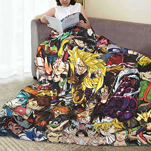 Anime Characters Super Soft Flannel Throw Blanket Warm Cozy Flannel Blanket Lightweight Shaggy Air Conditioner Blankets Apply to Couch Bed Office Etc Blanket 50"x40"¡