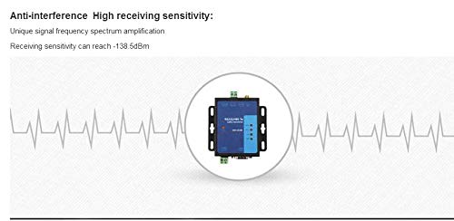 USR-LG206-H-P Serial RS232 RS485 to LoRa Converter Server Device (Point to Point) 3500 Meters Transmission Distance High Sensitivity Air Waking Up for Smart Metering Oil Field Agriculture