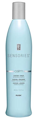 RUSK Sensories Calm Guarana and Ginger Shampoo, 13.5 oz - Nourishing Formula for Shine and Moisture, 1 Ct