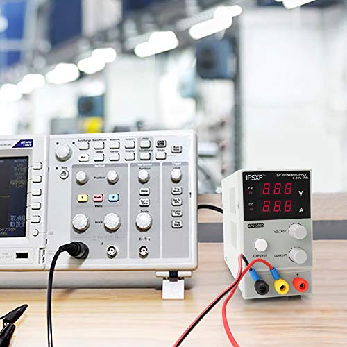 IPSXP DC Power Supply Variable, Adjustable Switching Regulated Power Supply(0-30 V 0-5 A), KPS1202D Adjustable Switching Regulated DC Power Supply Digital, Data Hold - 220V with Alligator Leads