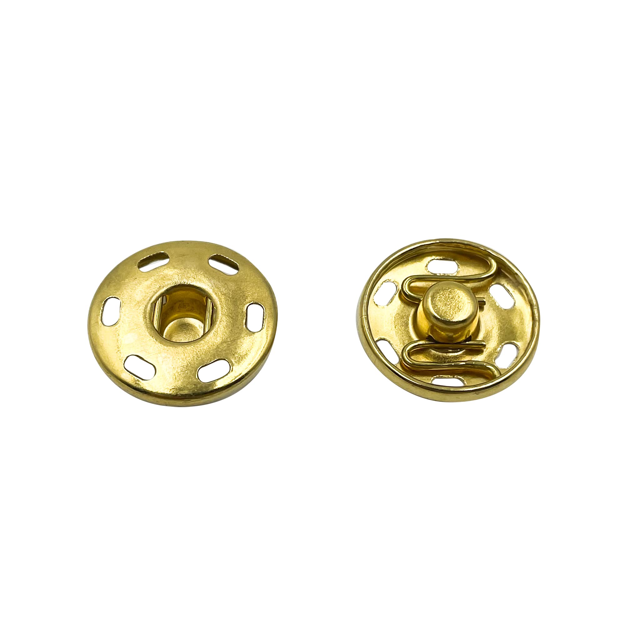 50 Sets Sew-on Snap Buttons, Metal Snap Fasteners Press Studs Buttons SORTUMOLA for Sewing Clothing,3/4" 19mm (Gold) PT994