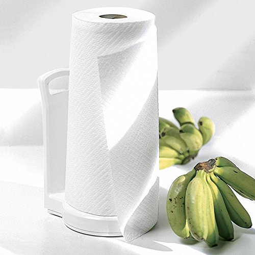 iDesign Paper Towel Holder for Kitchen Countertops - White