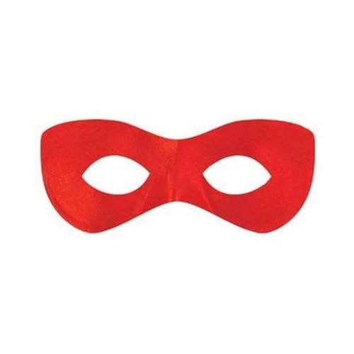 amscan Fabric Super Hero Domino Eye Mask, 8.25inch x 2.87inch, Red