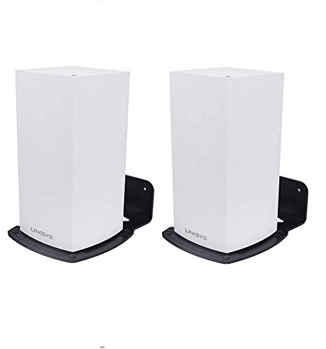 VOMENC Linksys Velop WiFi 6 Mesh Router Wall Mount Bracket Wall Mount Stand Holder,WiFi Accessories for Linksys Velop WiFi 6 MX5 with Easy Installation and Space Saving (2-Pack)