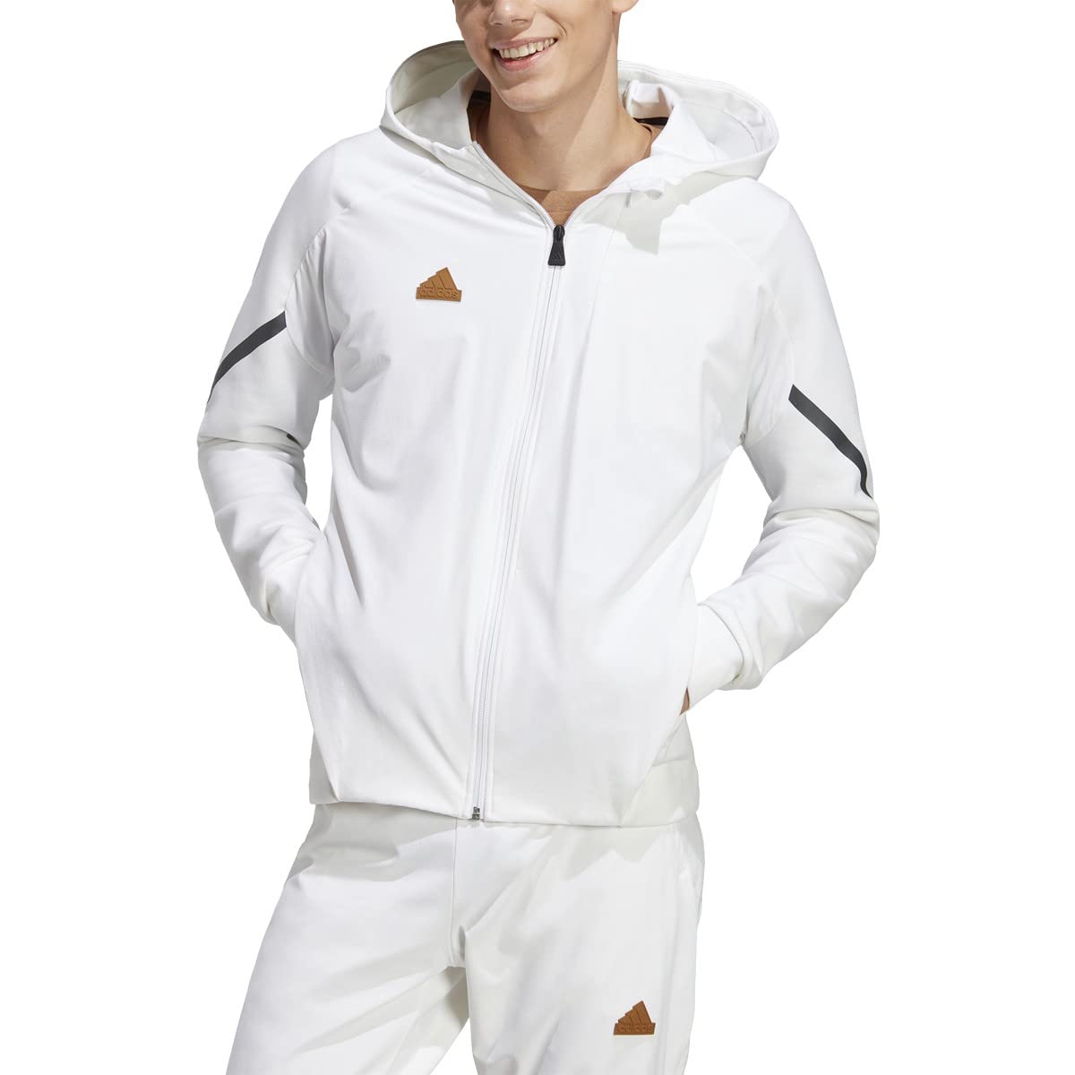 adidas Designed 4 Gameday Full Zip Mens Hoodie 2XLT White