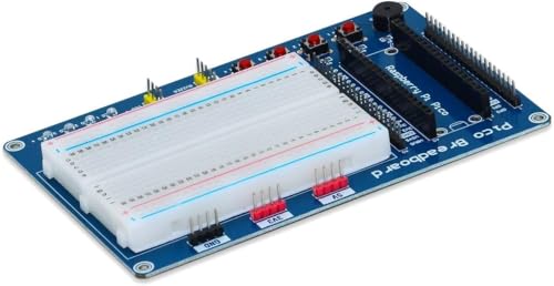 sb components Raspberry Pi Pico Breadboard Kit with Raspberry Pi Pico for Multi-Purpose Microcontroller Board with Pi Pico Breadboard Kit Breakout Board for Projects