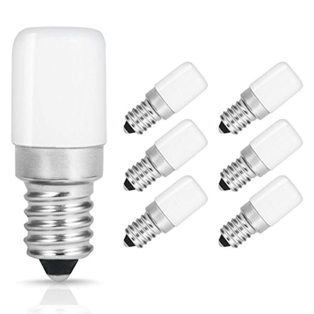 6 Pack BlueX LED c7 s6 1.5w Night Light Bulbs, Day White 5000K 15 Watt Equivalent, Mini LED Bulb Candelabra E12 Base – LED for Bedroom Porch Use Salt Light BulbLamp