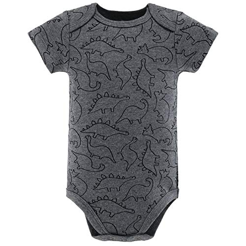 The Peanutshell Short Sleeve Baby Bodysuits Set for Boys - Camo & Dinosaur - 5 Pack Set (3M)