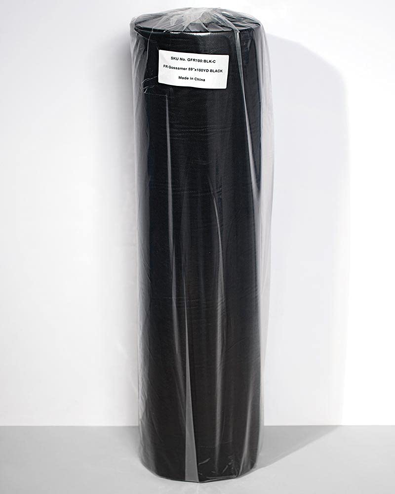 Anderson's Black Gossamer Wedding Decorating Fabric, 59 Inches x 100 Yards